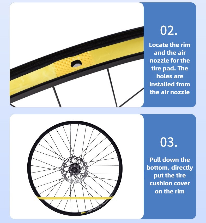 2PCS MTB Road Bike Anti-Puncture Strip Inner Tube Protect Belt Anti ...