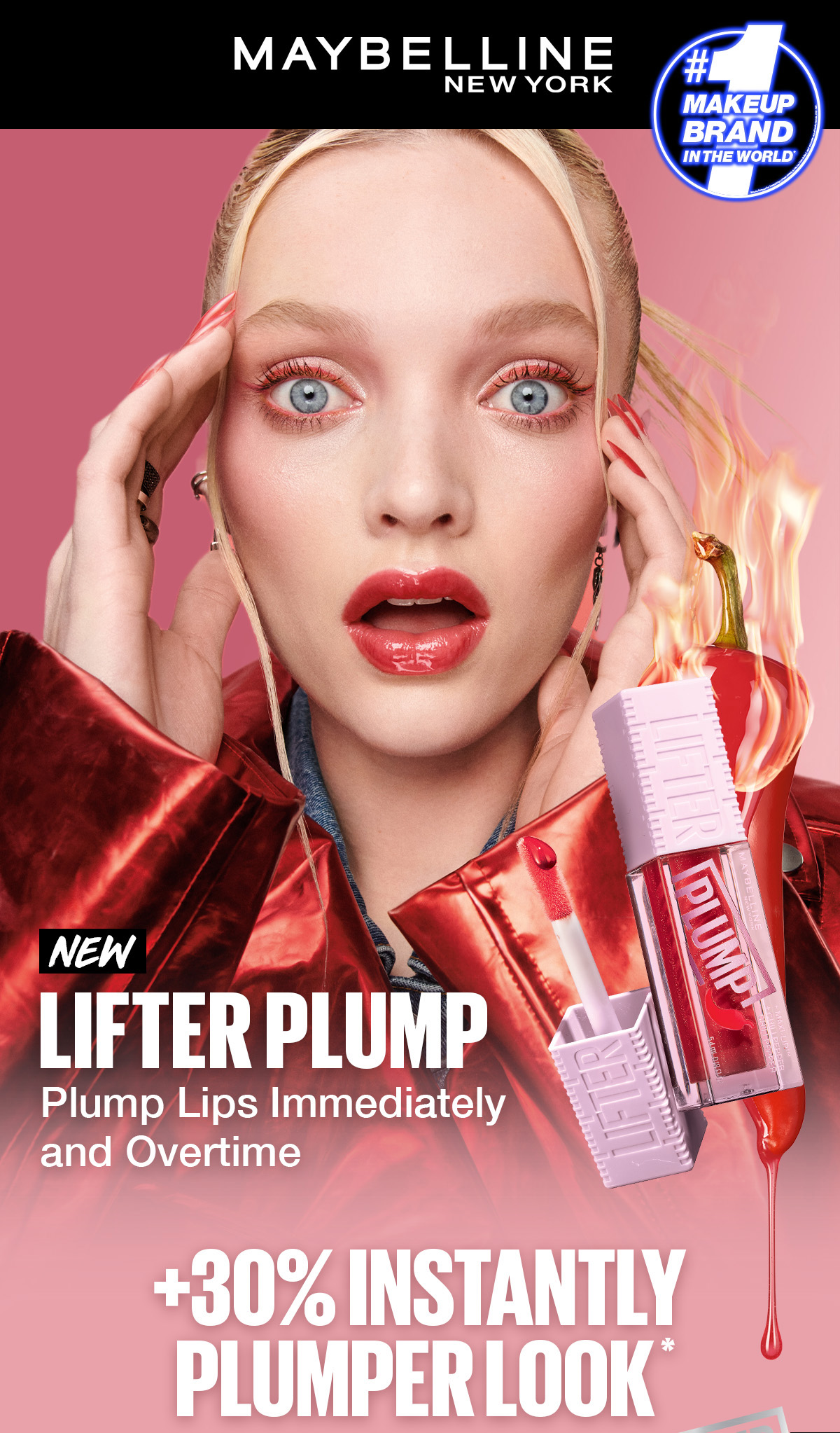 Maybelline Lifter Plump - Lip Plumping Gloss with Chili Pepper, +30% ...