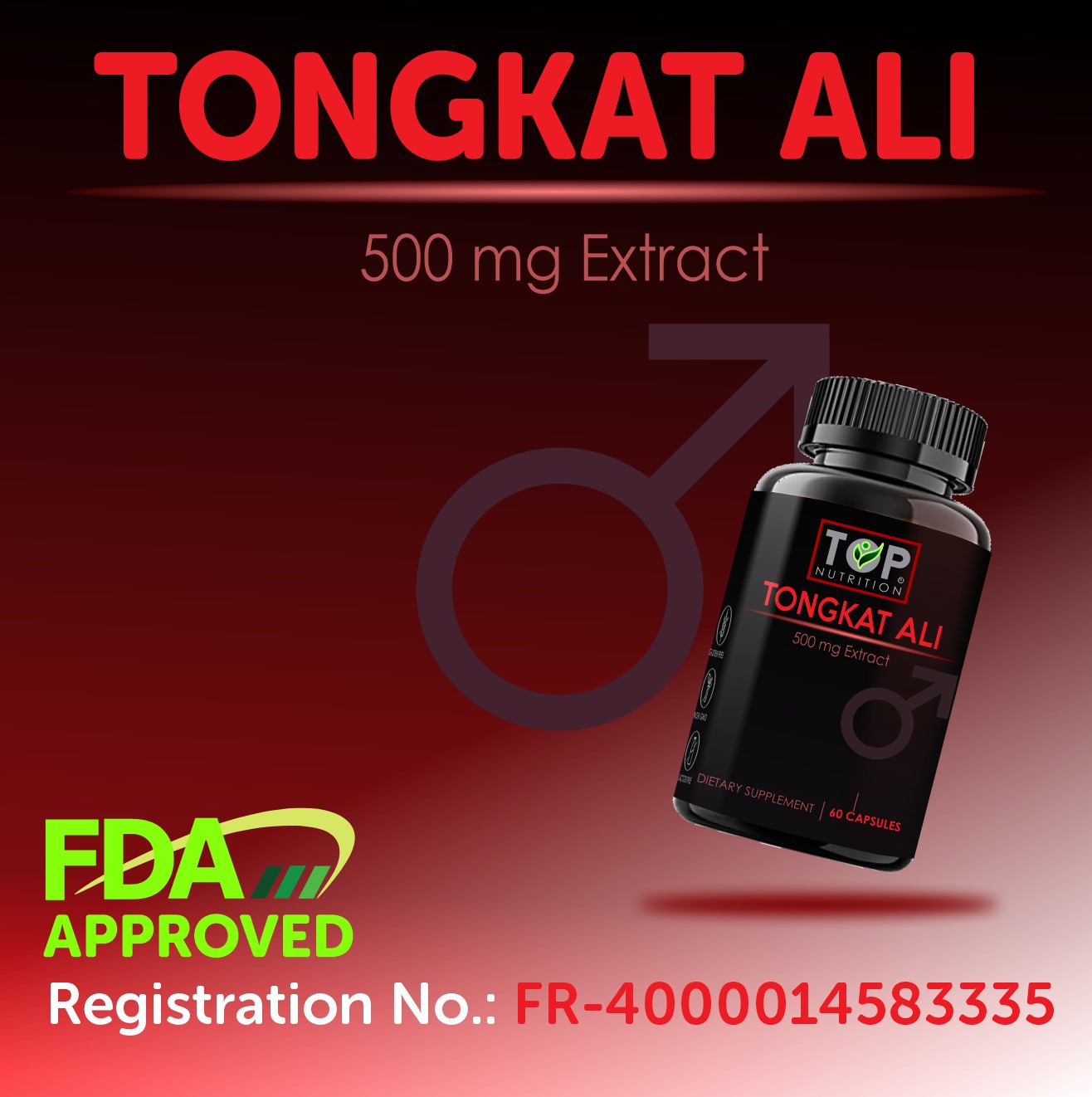 TopNutrition Tongkat Ali 500mg 60 Caps | Shopee Philippines