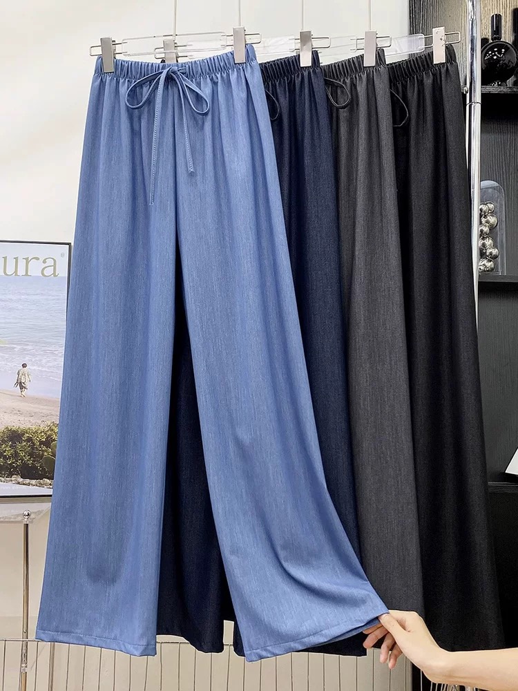 Ladies soft Denim Square Pants cullotes(25-32) Loose Wide Leg Pants ...