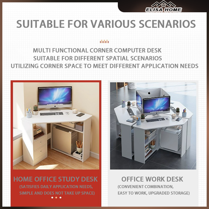 Triangle computer desk, corner desk, study desk, computer desk, home ...