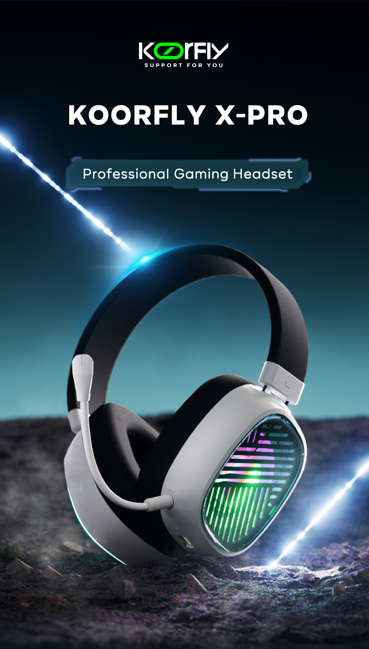 KOORFLY X PRO Wireless Gaming Headset With Mic Bluetooth 5.0 Wireless ...