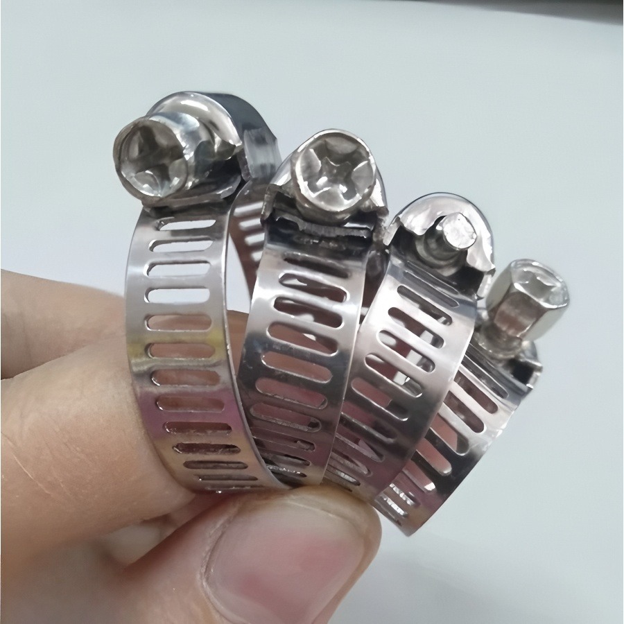 100PCS 304 Stainless Hose Clamp Stainless Lpg/Air Hose Clamp American ...