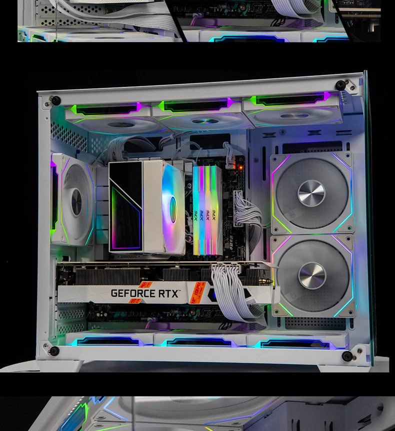 Jungle Leopard KF-400 CPU Cooler 120mm PC Fan Infinity Mirror ARGB Top ...