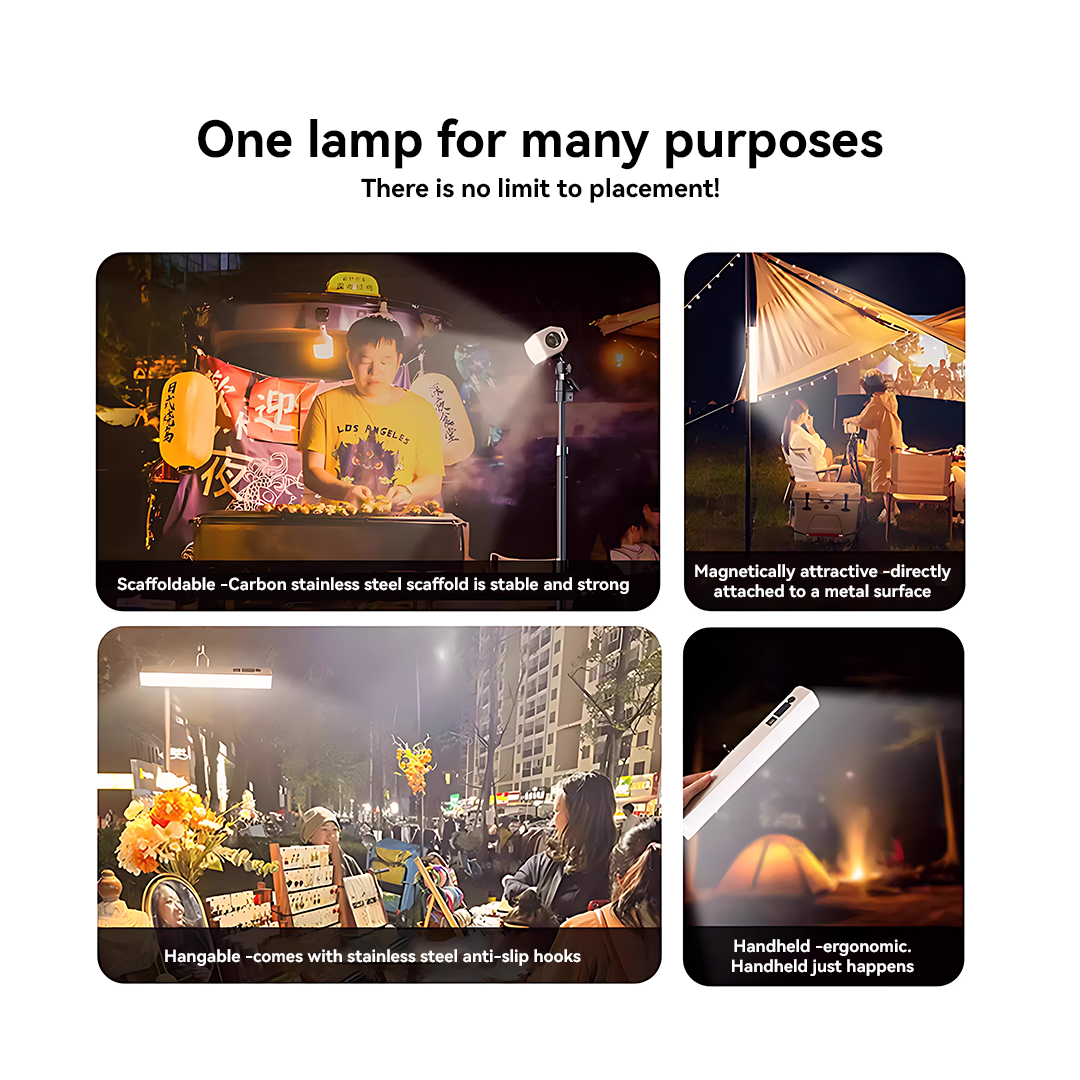 NSS LED Magnetic Light Emergency Lamp Tube Rechargeable Light With Hook ...