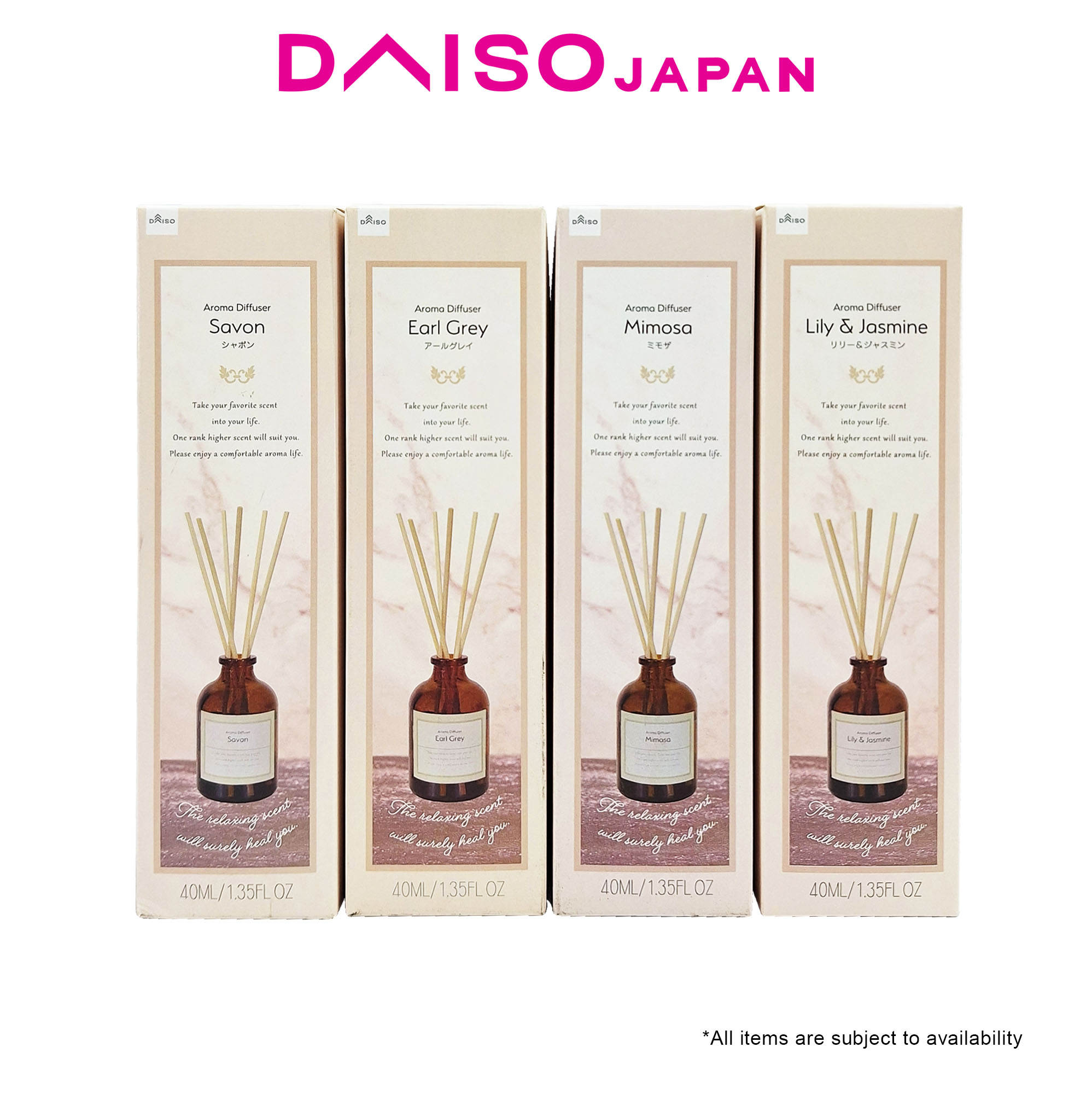 Daiso Mimosa Scent Aroma Diffuser (40ml) | Shopee Philippines