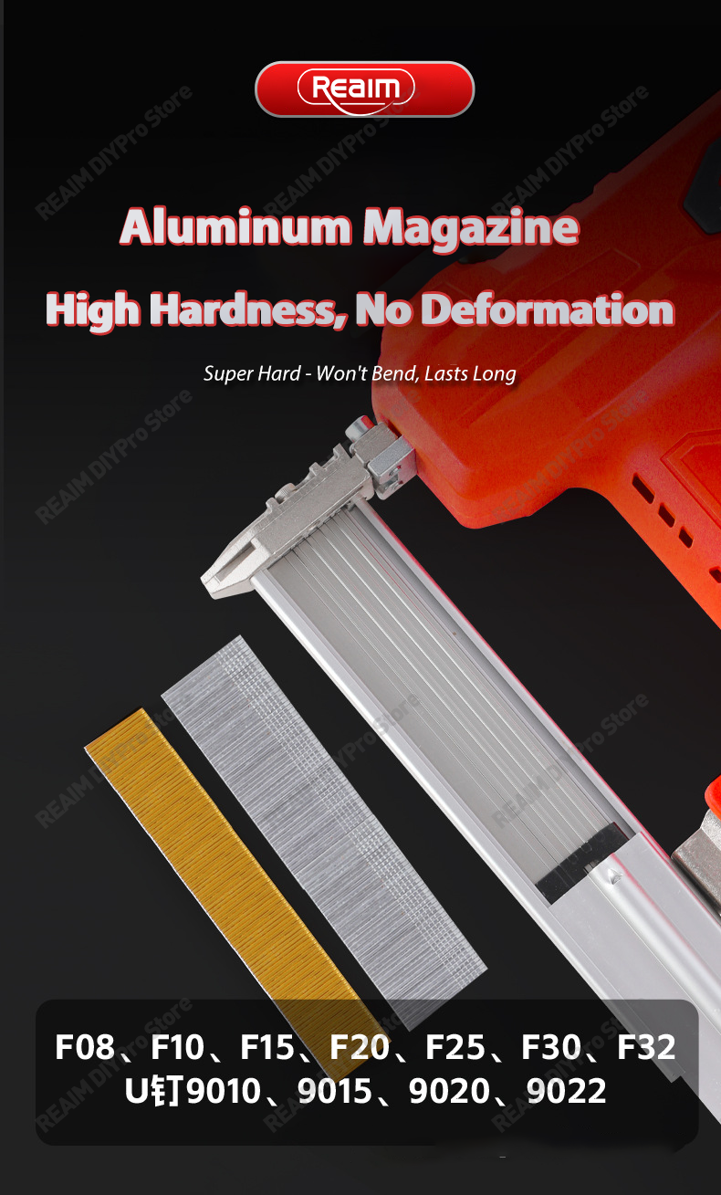 REIAM Electric Nail Gunner Heavy Duty Original Nail Gun F30 Tacker ...