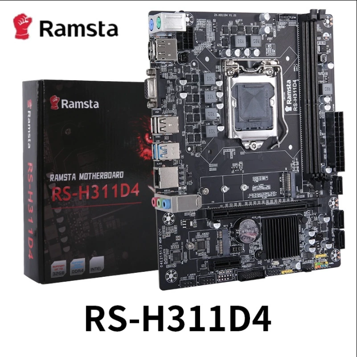RAMSTA RS-H311-D4 Micro ATX Motherboard | Supports Intel 6,7,8,9th Gen Processors | LGA 1151 ...