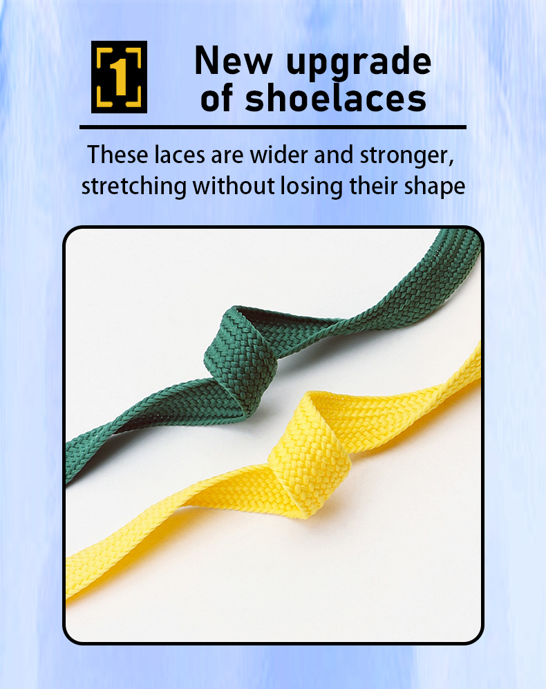 2 Pair 2CM Width Shoelace Flat Shoelaces for Sneakers Fashion Rope Shoe ...