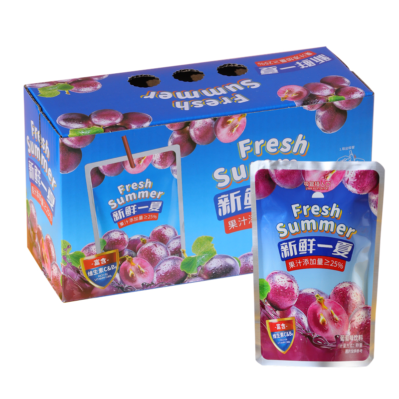 Strawberries and Grapes Fruit Flavored Juice Children's Snacks 240g ...