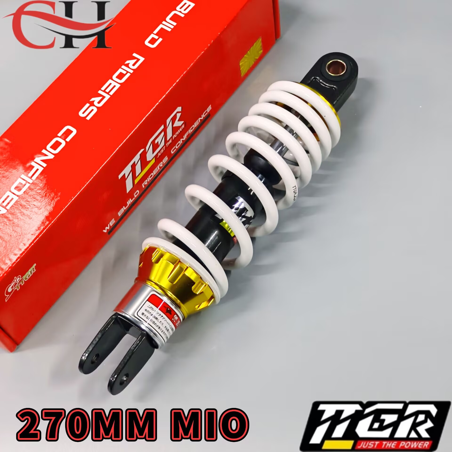 TTGR Motorcycle Rear Shock 270mm Mio Sporty/ Beat/ Mioi 125/ Skydrive ...