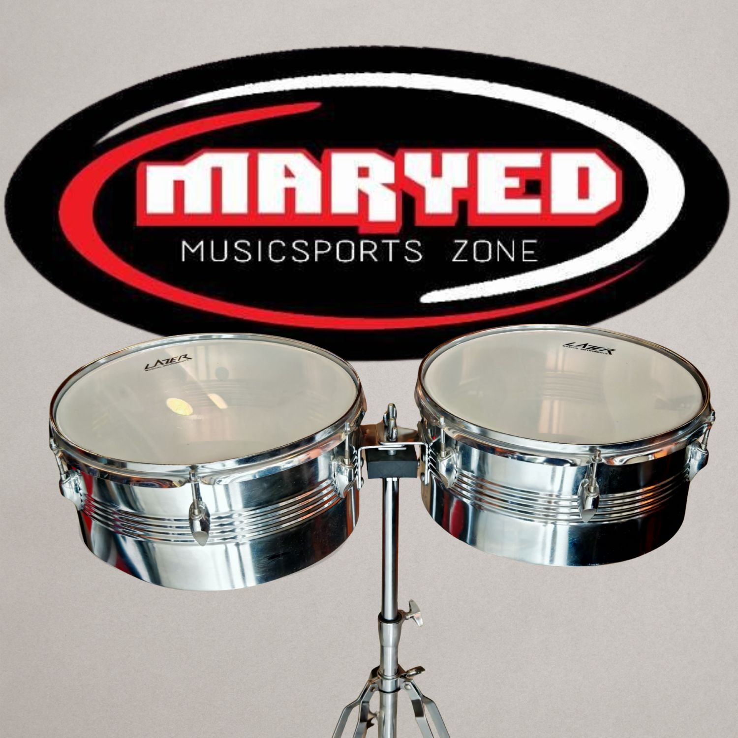 TIMBALE SILVER SET 13" and 14" w/ cow bell and freebies pair of ...