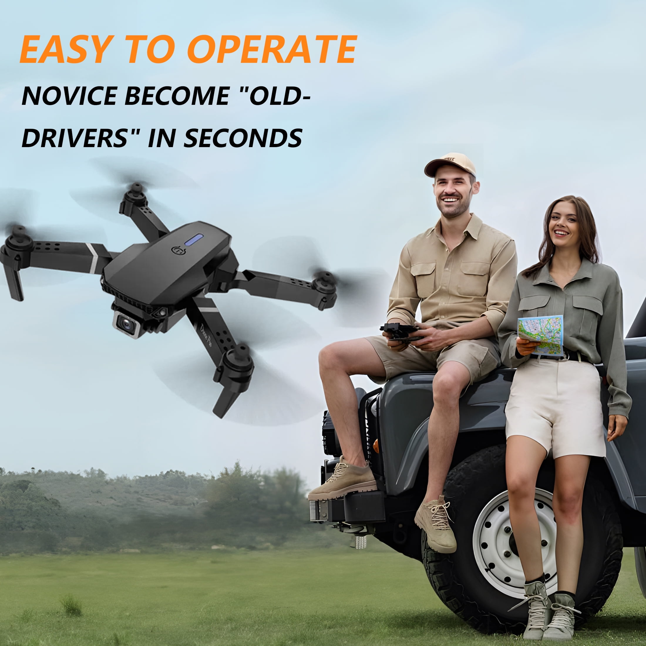 2025 New E88Pro Drone 4K HD Camera WiFi FPV RC Quadcopter Foldable Mini ...
