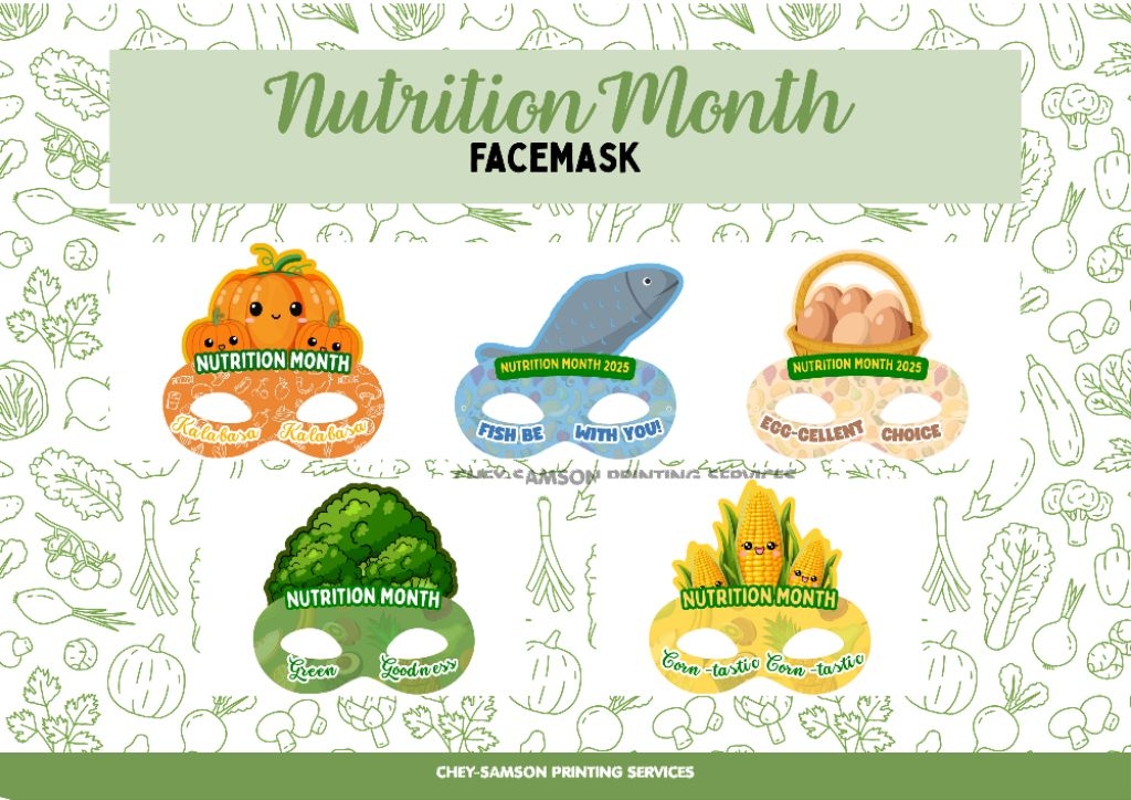 Nutrition Month Mask | Laminated or Glossy Phototop Nutrition Month ...