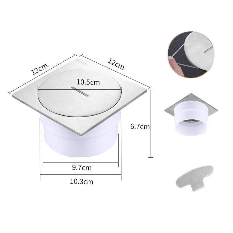 304 stainless Heavy Duty Floor Clean Out 4x4 and 5x5 Floor Clean Out ...