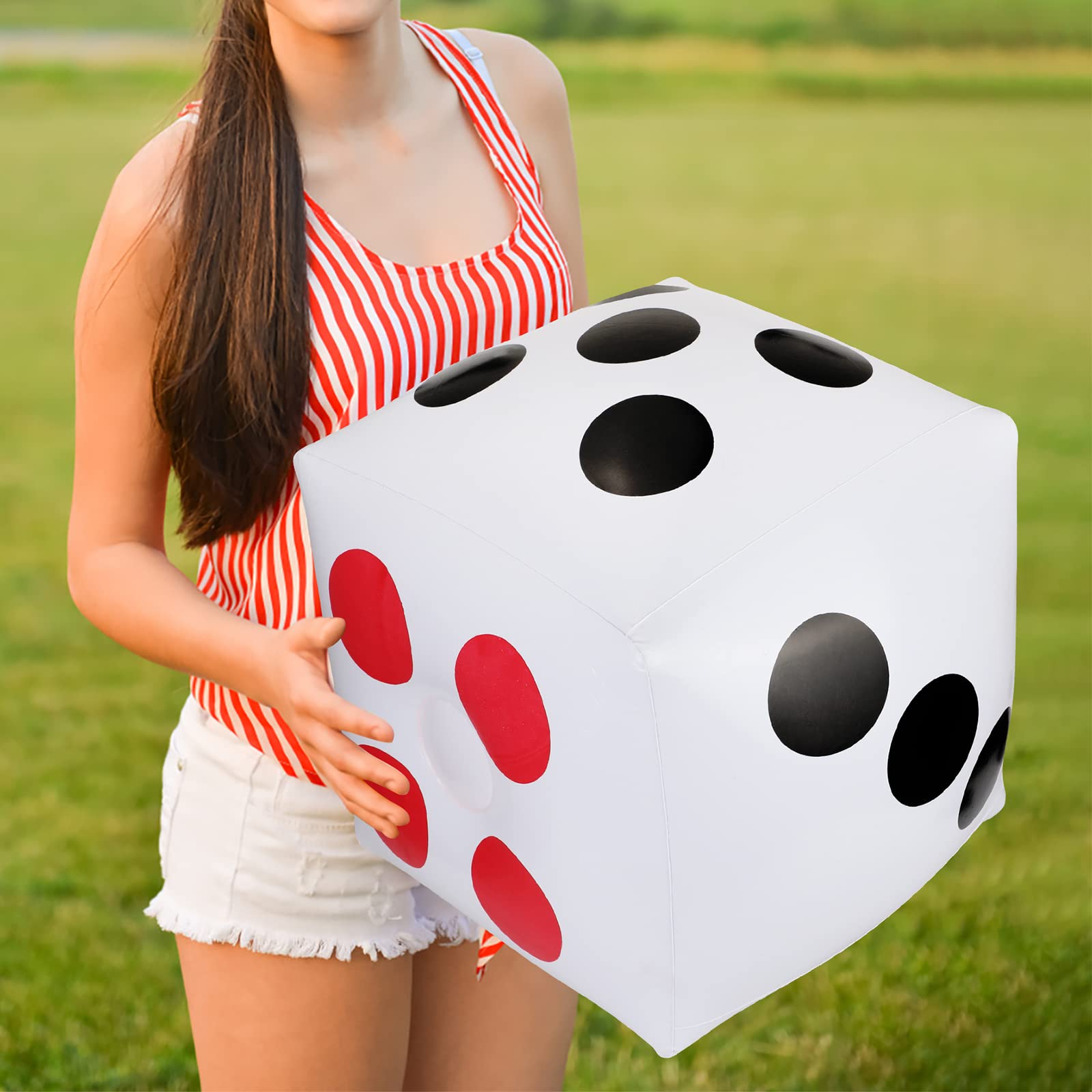Giant 35CM Inflatable Dice Reusable Party Decor For Themed Events And ...