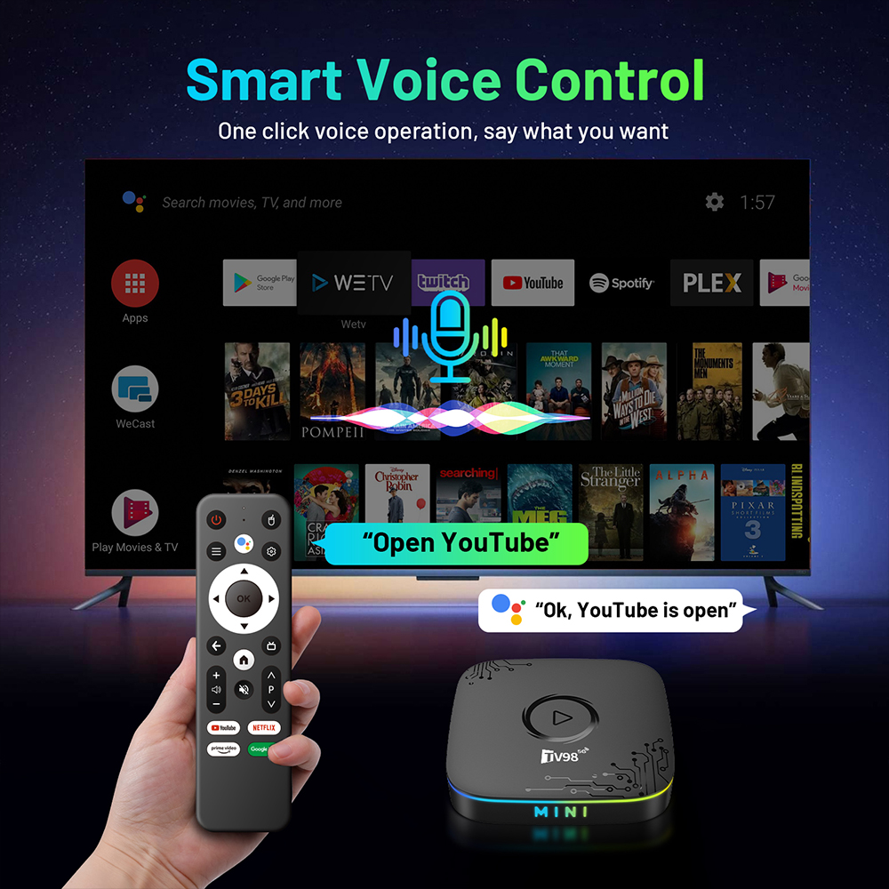 Smartifact TV98 Mini Android 14 TV Box 2.4G.+5G WIFI 6 Blutooth 5.0 ...