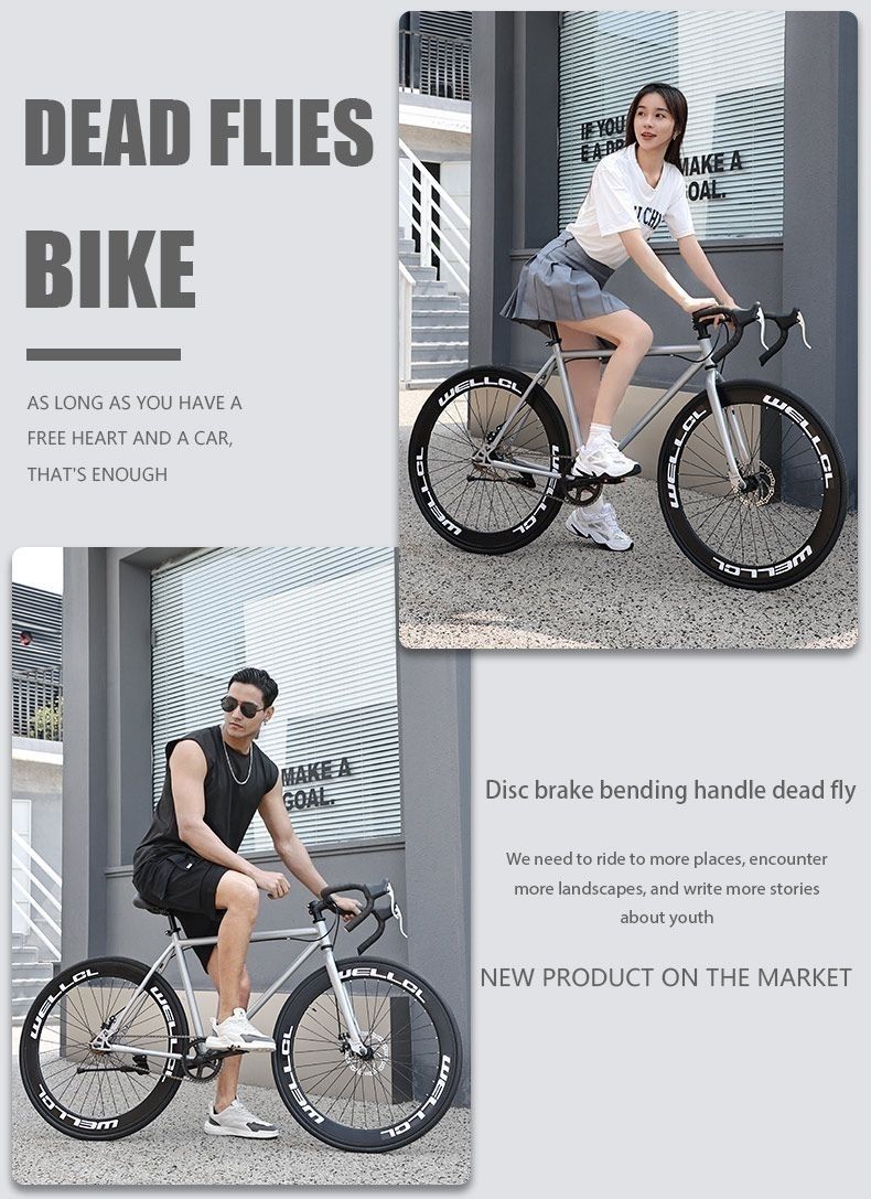 LUANDA 700c Road Bike Fixie Lightweight Aluminum Alloy Frame 7 Speed ...