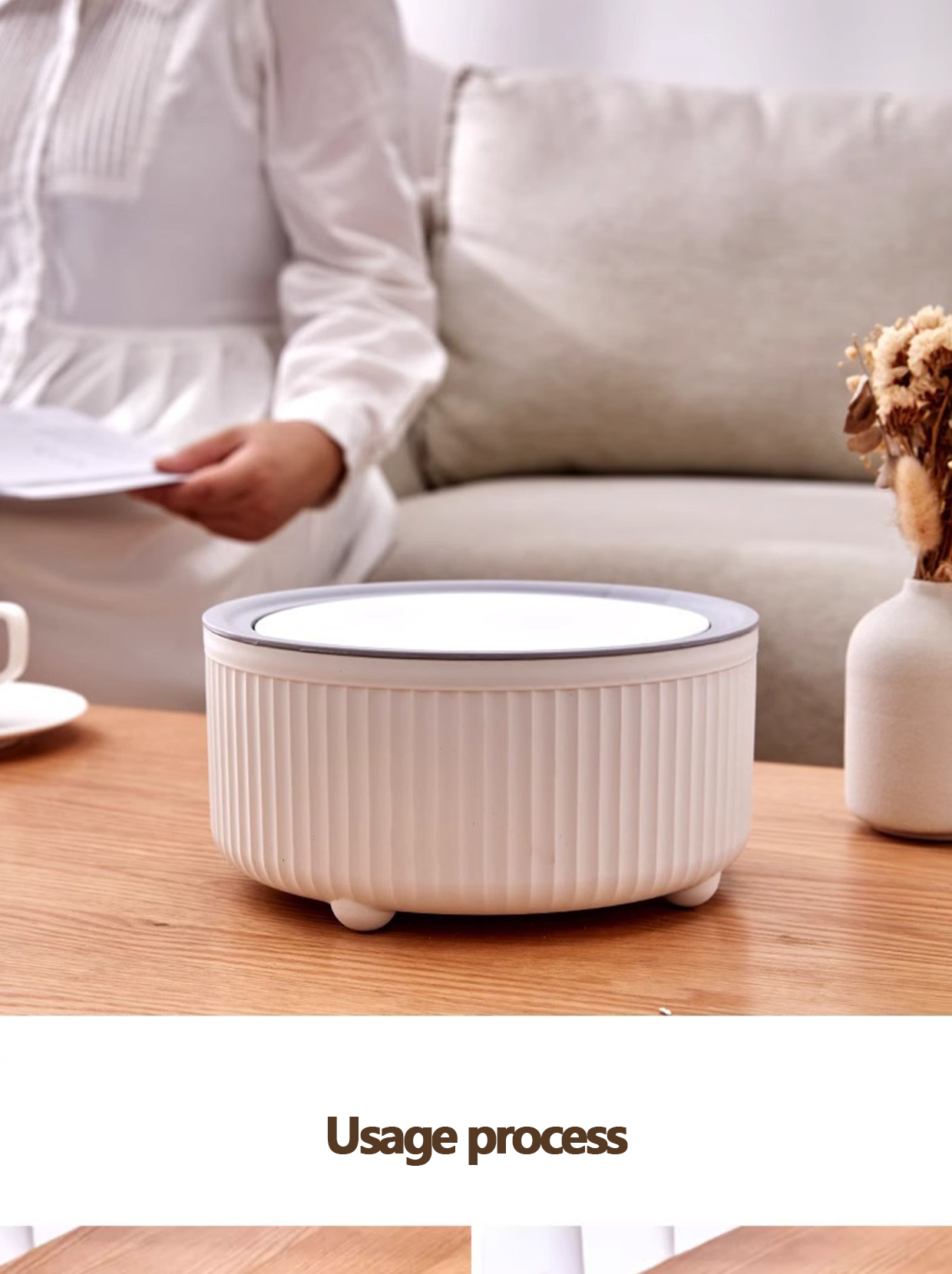 Mini Desktop Trash Can Waste Bin Garbage Rubbish Box Luxury Press Trash ...