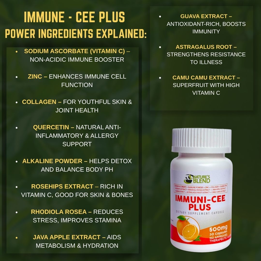 IMMUNE - C PLUS ALKALINE VITAMIN C by nature's blend MULTIVITAMINS ...