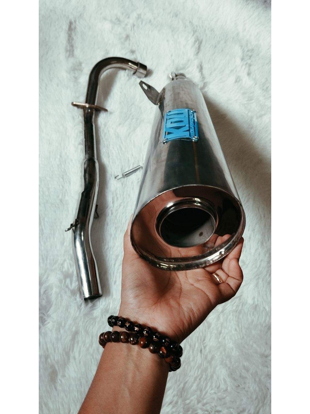 KOU Power Pipe for Wave 100/110 Full Set Stainless 51mm | Shopee ...