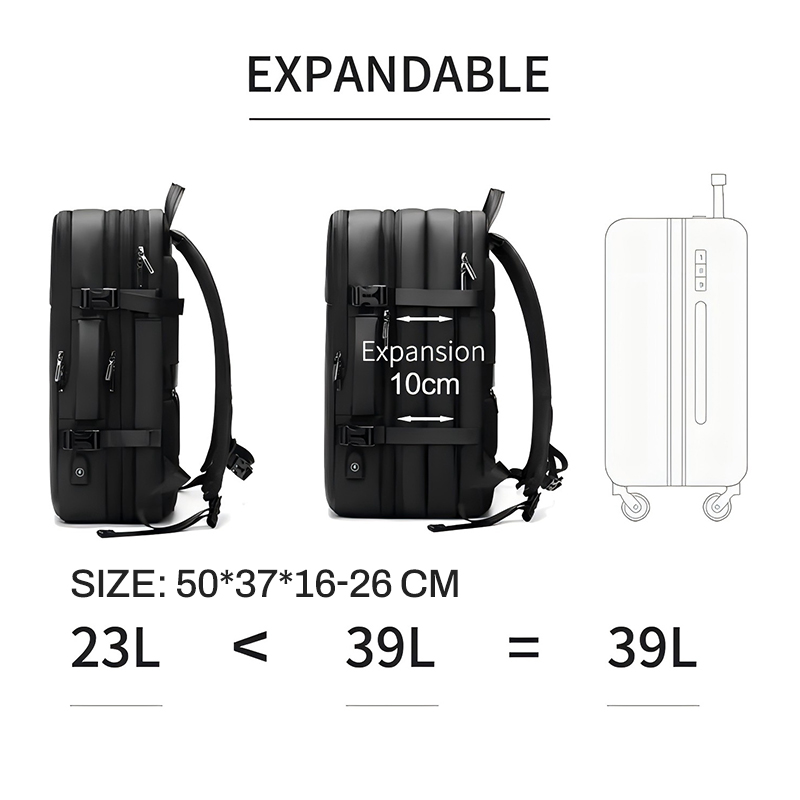 SeaChoice Expandable Wet Dry Depart Travel Backpack Bag fit 17.3In ...