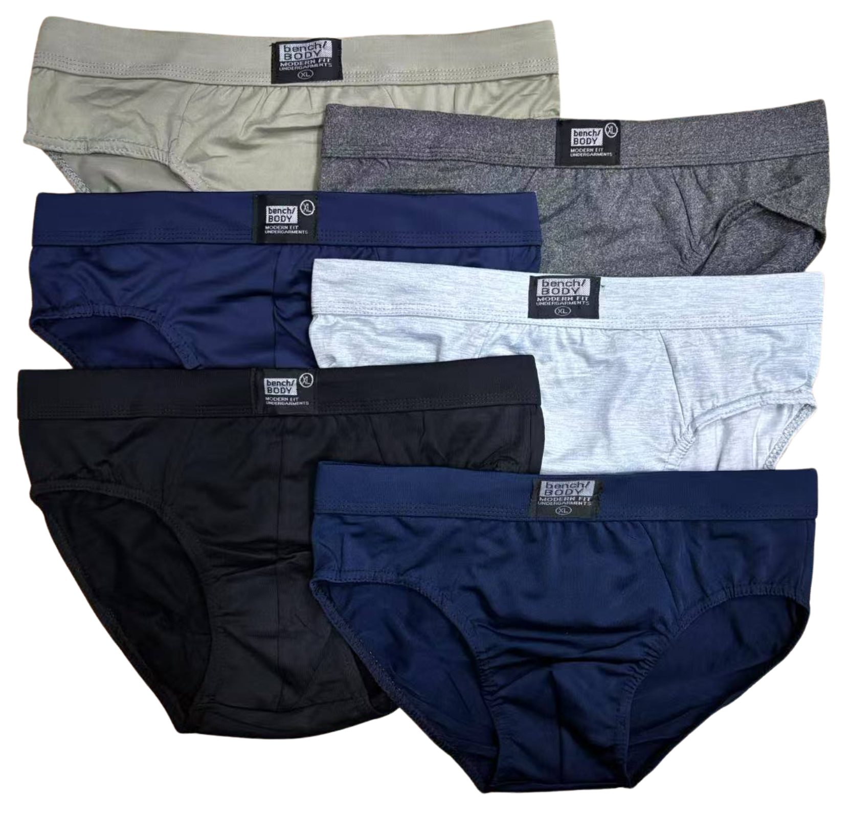6/12 PCS Men's High Quality Comfortable Cotton Briefs (Random Colors ...