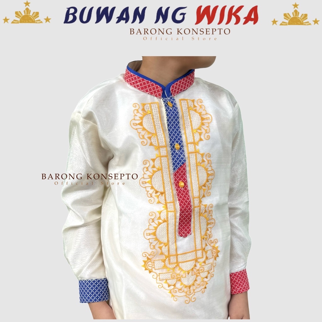 BARONG FLAG DOUBLE COLLAR - Buwan Ng Wika Costume | Shopee Philippines