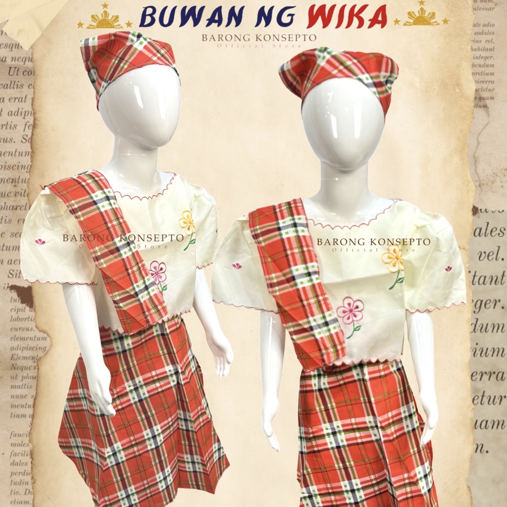 Filipiniana KIMONA CHECKERED PATADYONG - Buwan Ng Wika Costume | Shopee ...