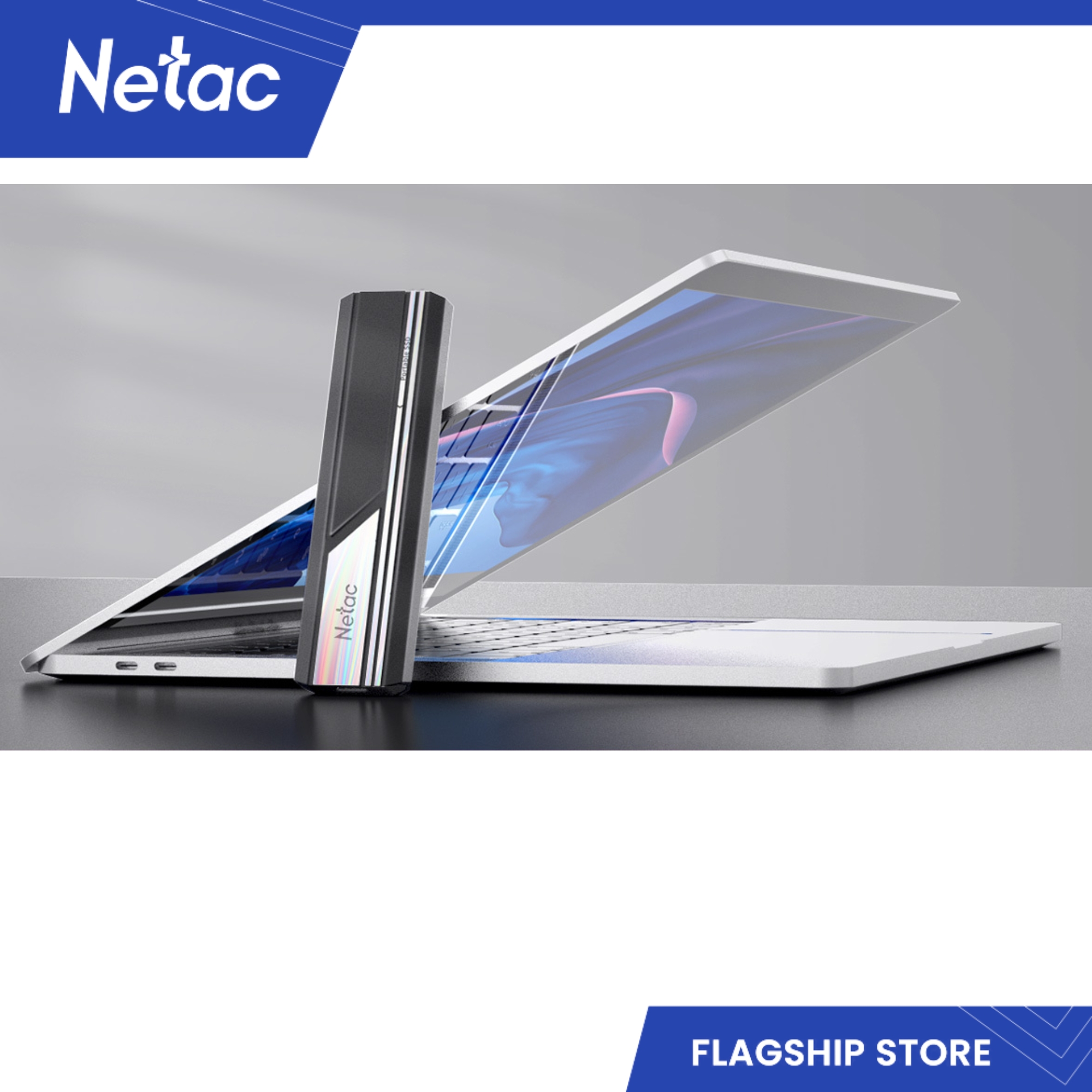 NETAC 1TB, EXTERNAL SSD, USB 3.2 GEN2 UP TO 1050MB/950MB/S, ZX10, TYPE ...