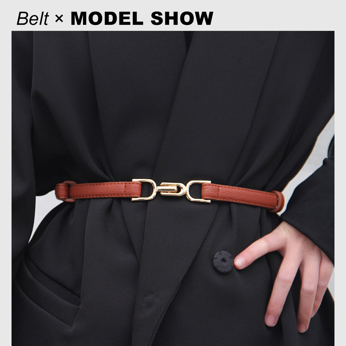 K.O. PU Leather Fashion Modern Stylish Vintage Belt Women's Simple ...