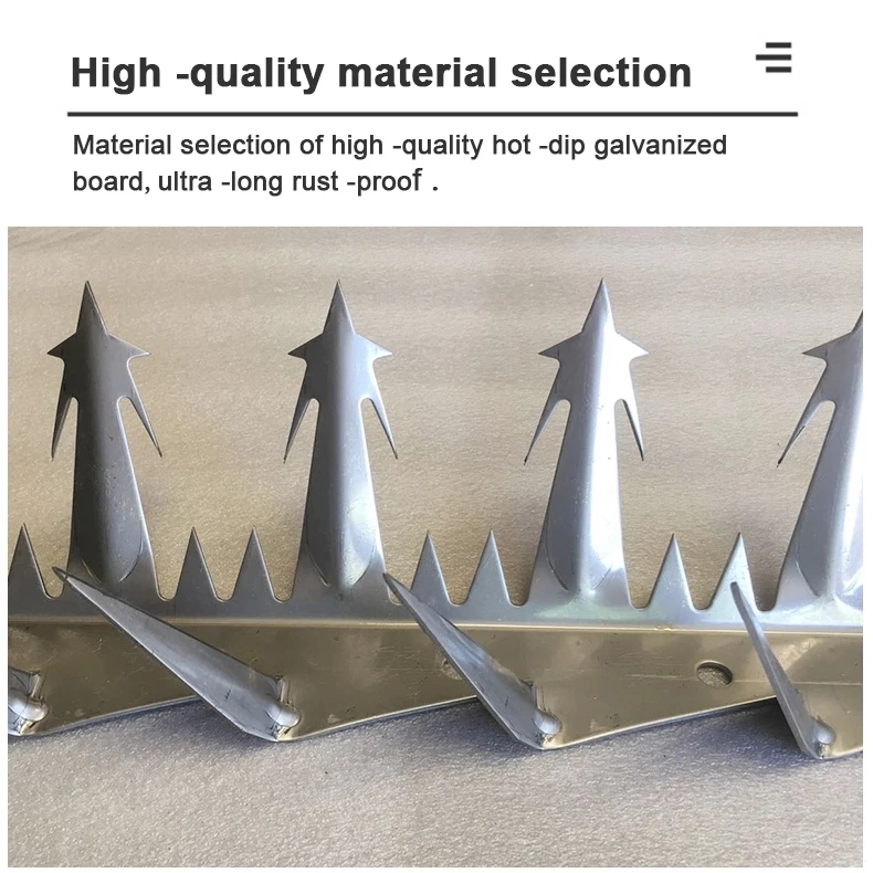 Anti-Climb Wall Spike fence hot-dipped Galvanized Sharp Wall Spikes ...