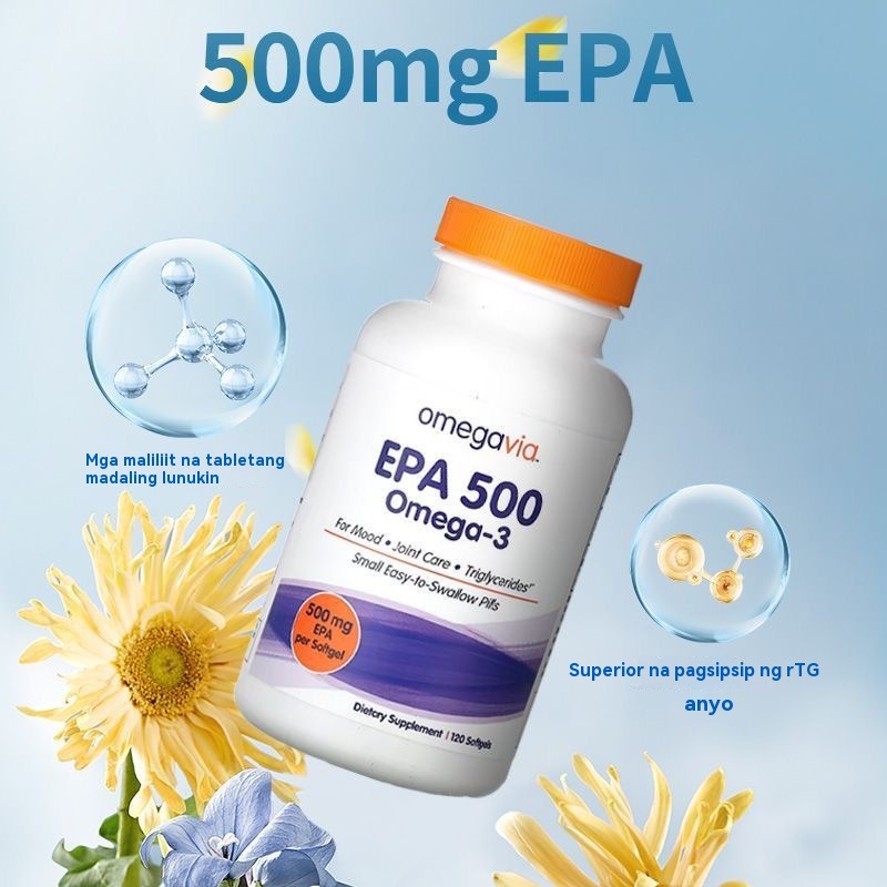 Omegavia Deep Sea Fish Oil Omega EPA500 High Concentrated Soft Capsules ...