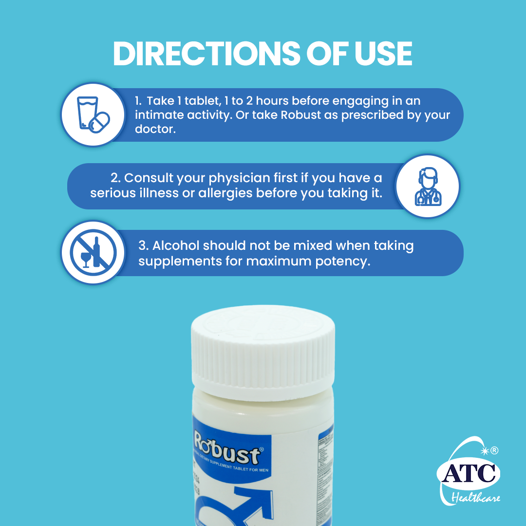 ATC Robust Tablet 12's Dietary Supplement for men | Shopee Philippines