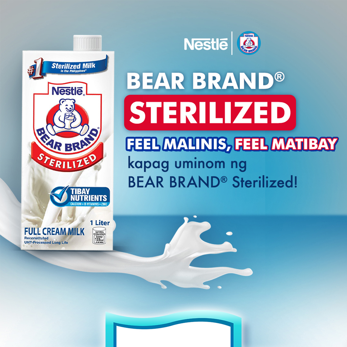 BEAR BRAND Sterilized UHT Milk with Gingko Biloba 200ml - Pack of 32 ...