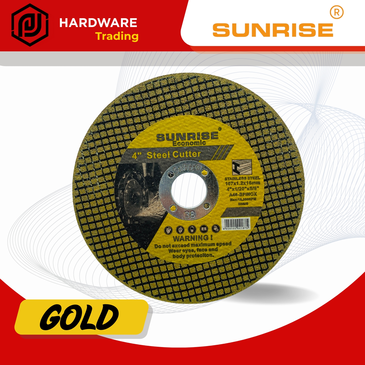 SUNRISE SUPERTHIN CUTTING DISC 4" GOLD (25PCS) | Shopee Philippines