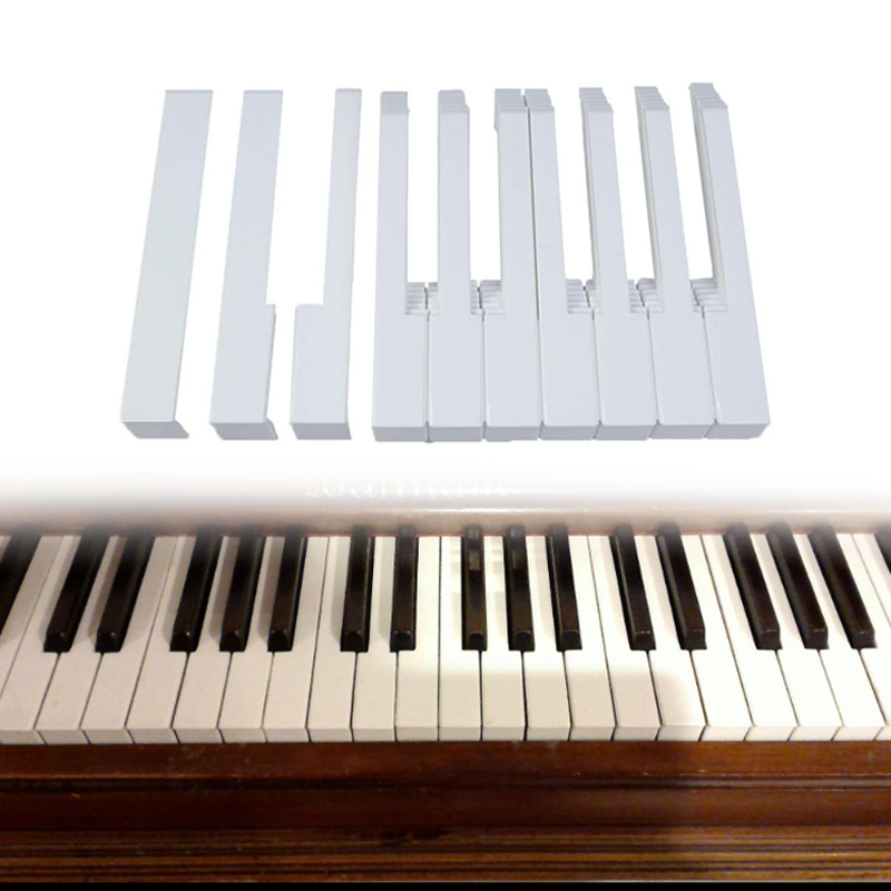 52Pcs Piano Keytops Kit ABS Plastic White Keys 52mm Universal Fit ...