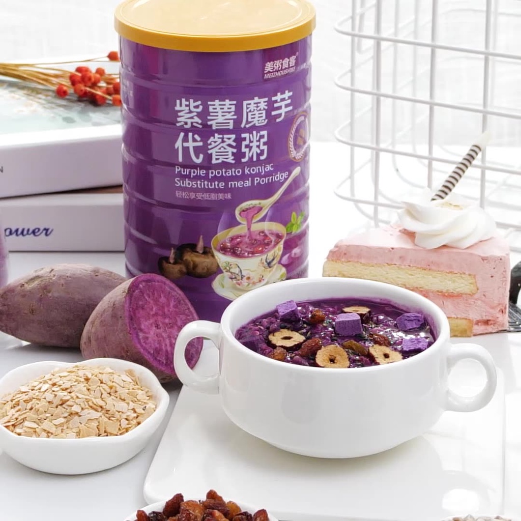 New model Corn Congee instant oatmeal Purple Potato Congee Canned ...