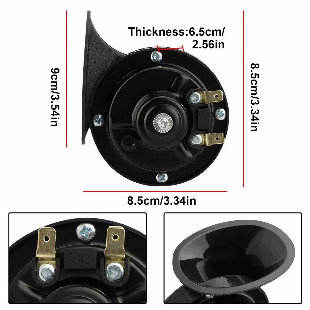 2pcs Car Horn 12V super loud 510Hz Snail Horn for motorcycle Super Loud ...