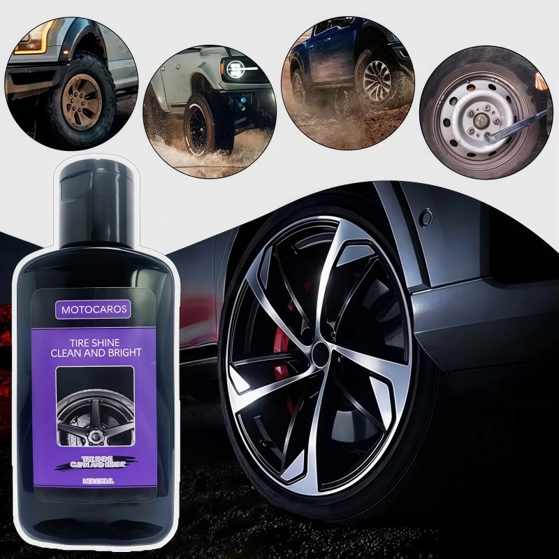 TIRE BLACK CLEAR TIRE DRESSING, CLEAR FINISH, BLACK SHINE, NON-STICKY ...