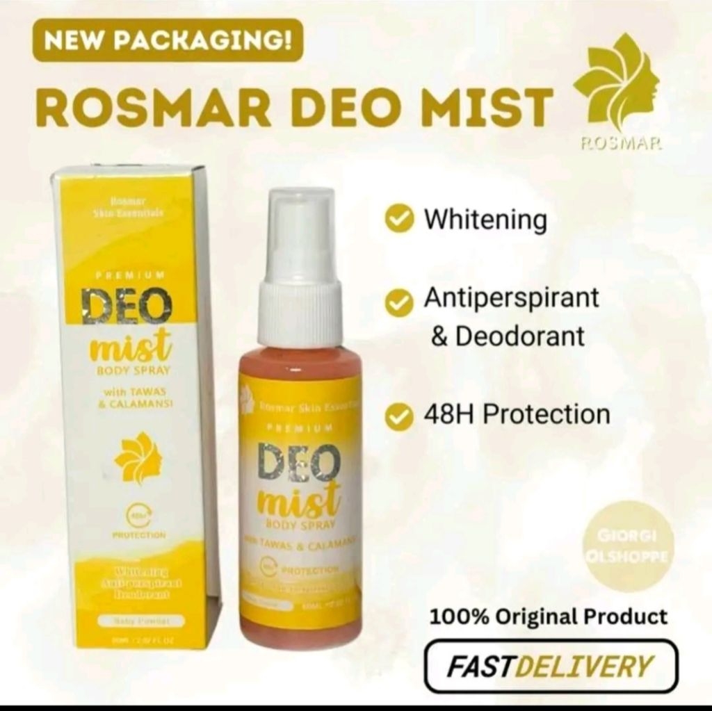 ROSMAR KAGAYAKU DEO MIST SPRAY NEW PACKAGING 60ML BODYBCARE | Shopee ...