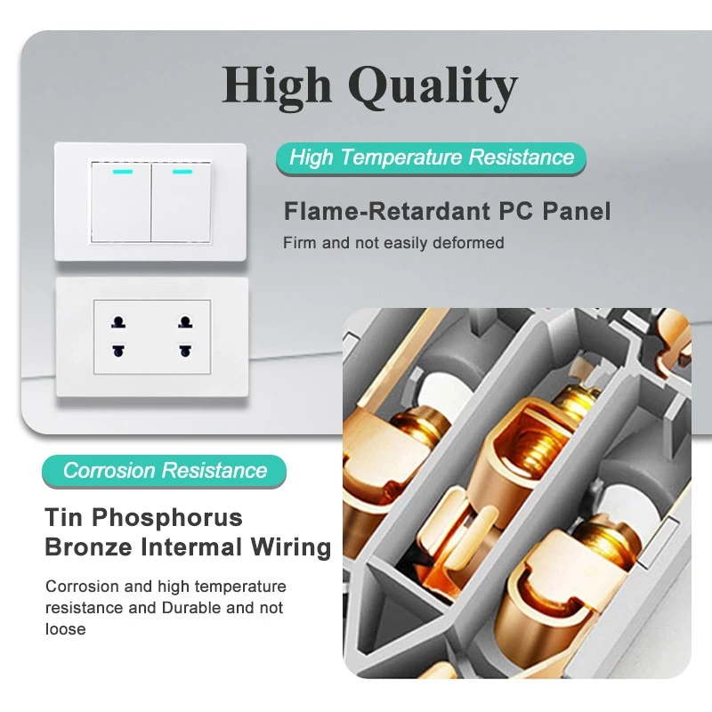 118 Wide Series Wall Light Switch Modern Socket Outlet Switch ...