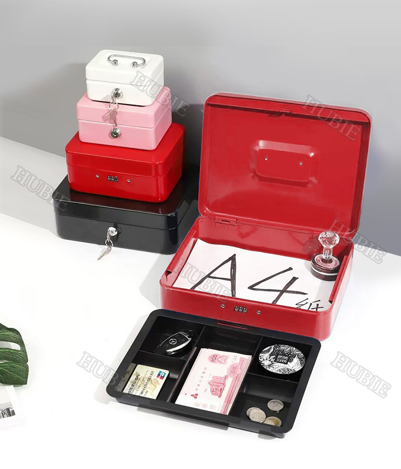 Portable Steel Lockable Cash Coin Money Security Safe Locker Cash Box ...
