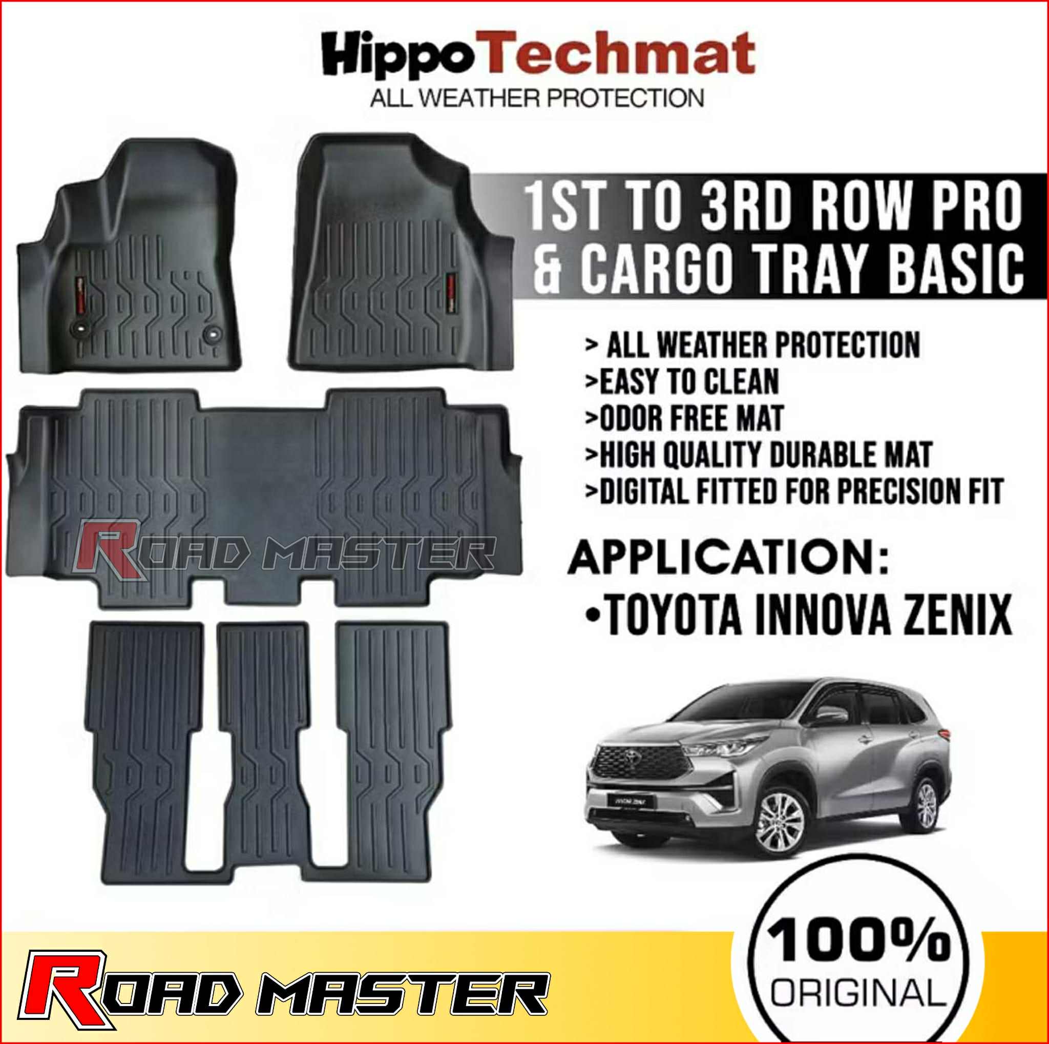 Toyota Innova Zenix 2023 to 2026 Q, V VARIANTS Hippo Techmat Pro Deep ...