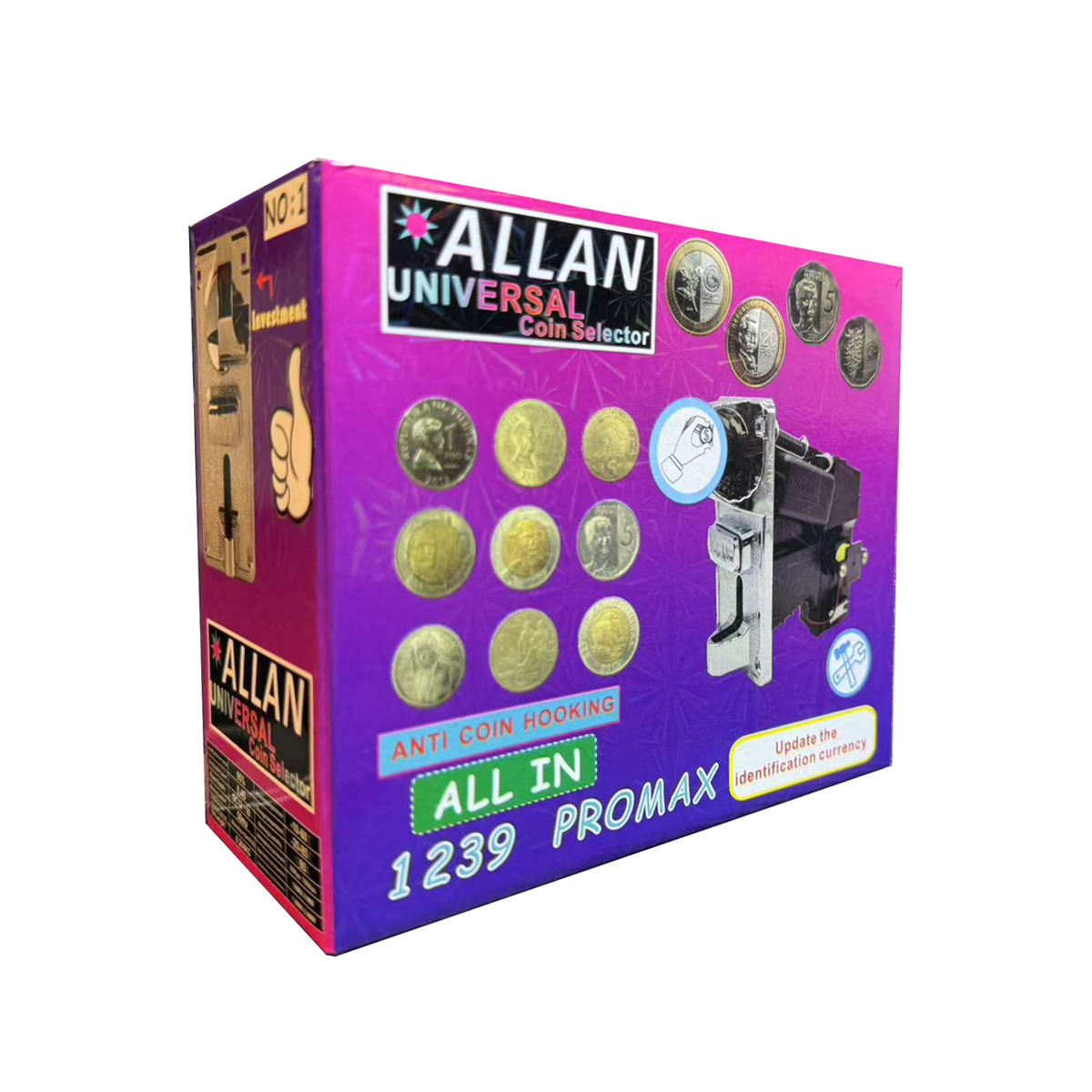 ALLAN 1239A Promax Universal Coinslot Multi Coin Selector Accepts Old ...