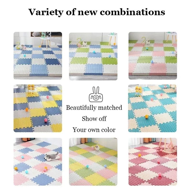 Big Size 60cm X 60cm Puzzle Mats Kids Cold Proof Foam Floor Mat Bedroom ...