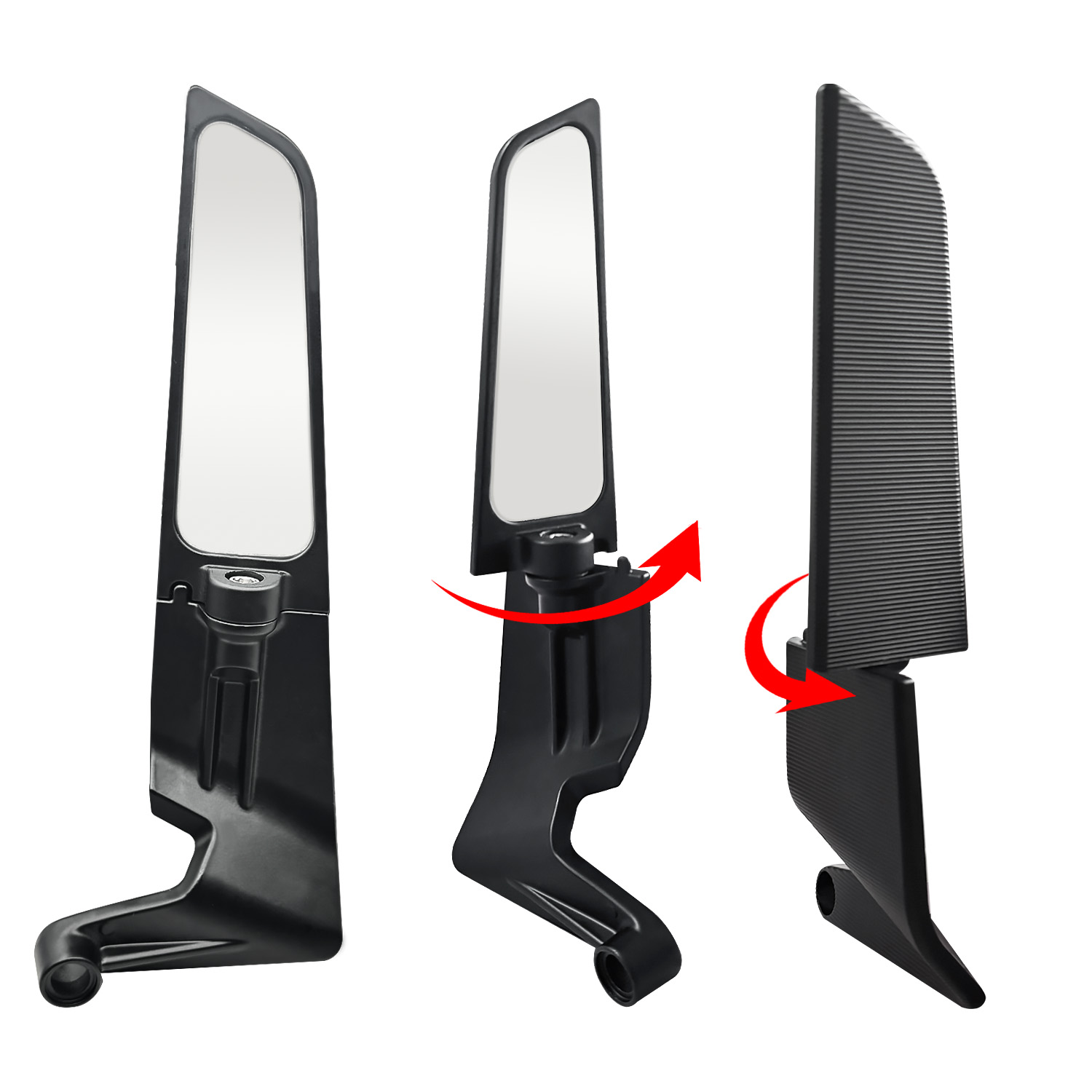 CNC Wind Wing Rotating Side Mirror Universal Reduces Wind Resistance ...