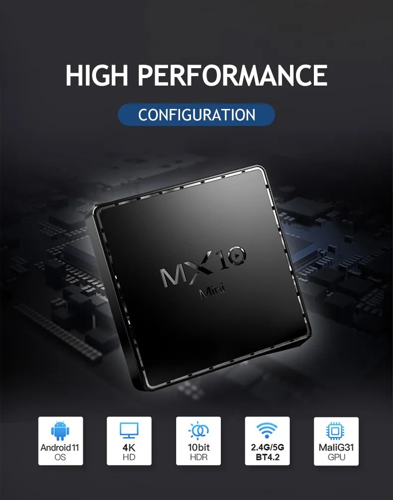 MXQ Pro Smart TV Box 4K HD 5G WiFi Bluetooth TV Set-top Media Player ...