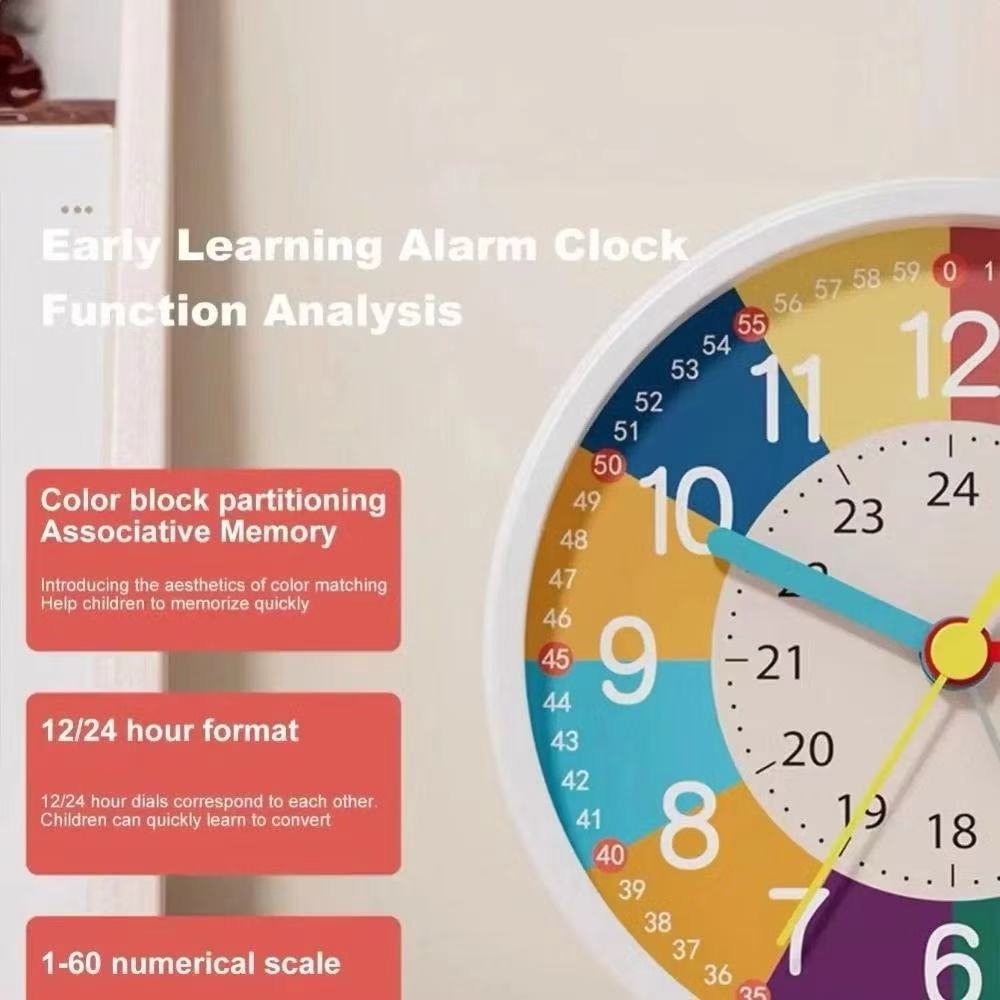 Children's Early Learning Silent Electronic Alarm Clock Color Cognition ...