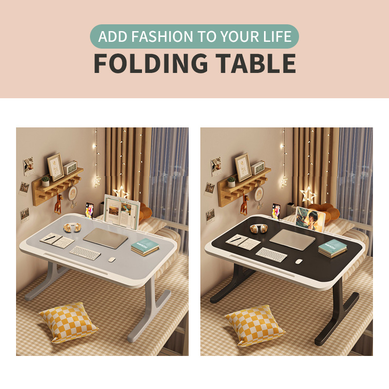 ⚡COD⚡ Bedroom Lazy Table Folding Computer Desk Student Dormitory Study ...